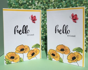 Hello friend card | Etsy