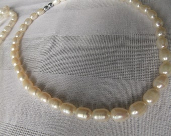 La Perla Necklace Natural Freshwater Pearls Cascading