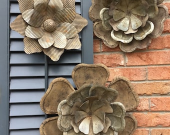 Metal flowers | Etsy