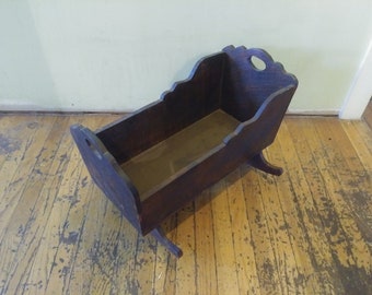 Wooden baby cradle | Etsy