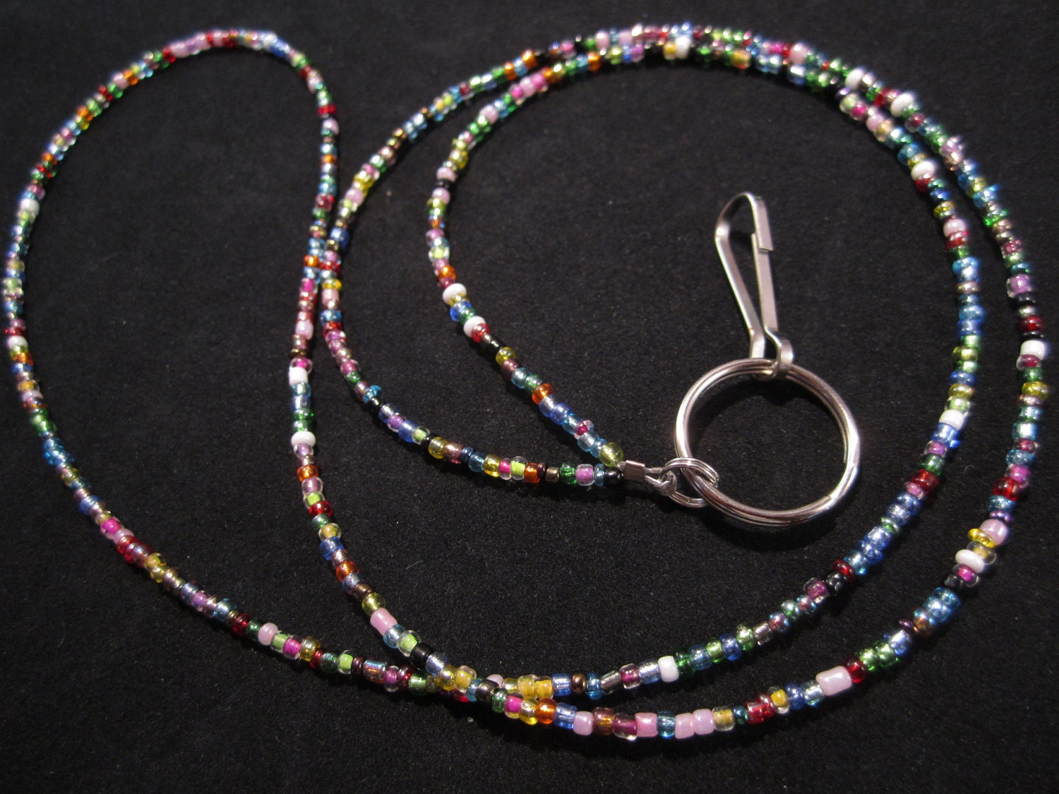32 Color Beaded Id Badge Lanyard SELECT YOUR SIZE 32-color-beaded-id-badge-lanyard-select-your-size