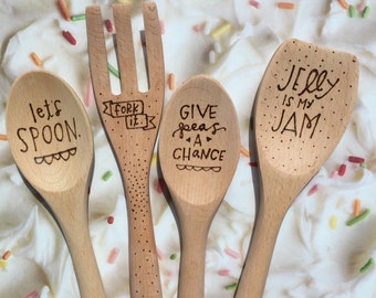 Funny wooden spoon | Etsy