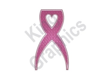 Breast Cancer Ribbon Machine Embroidery Design