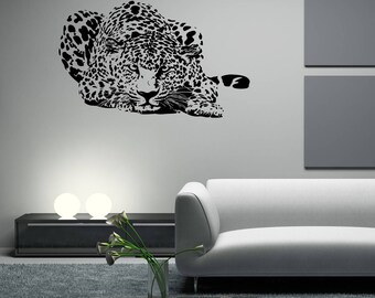 Leopard wall decal | Etsy