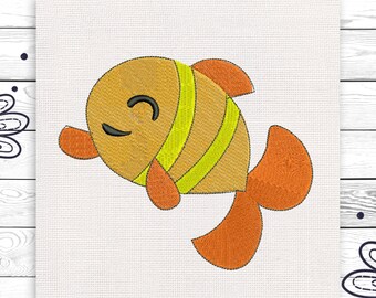 Fish embroidery | Etsy