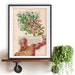 Human Anatomy Print Flowers Botanic illustration vintage
