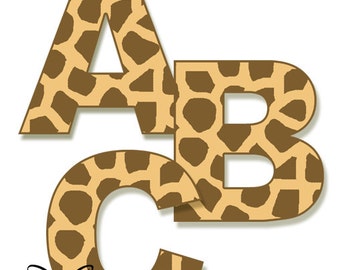 Giraffe alphabet | Etsy