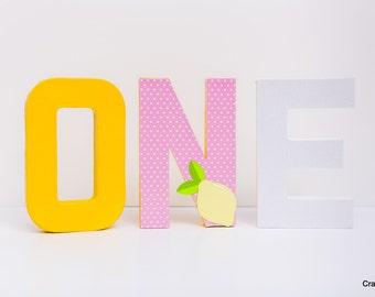 Pink lemonade party Pink lemonade birthday Block numbers