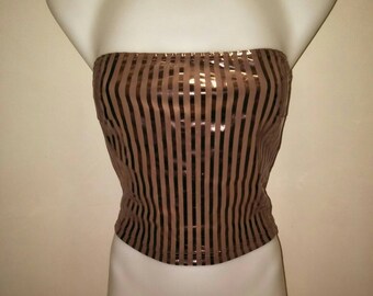 Gold lame top | Etsy