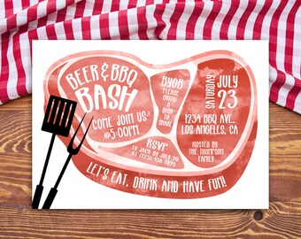 Bbq invite | Etsy
