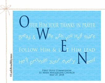 First communion poem | Etsy