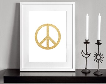 Peace sign poster | Etsy