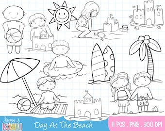 Black And White Summer Clip Art
