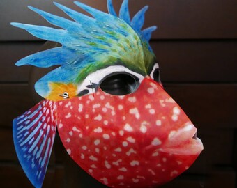 Fish Mask animal mask Halloween mask masquerade mask