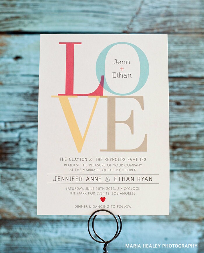Love Wedding Invitation Love Invitation Rustic wedding