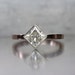 Modern Kite Set Princess Cut Moissanite Engagement Ring 14K