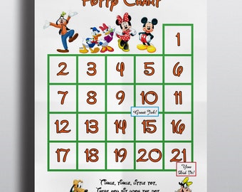 Mickey potty chart | Etsy