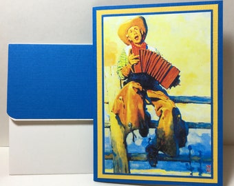 Cowboy birthday card | Etsy