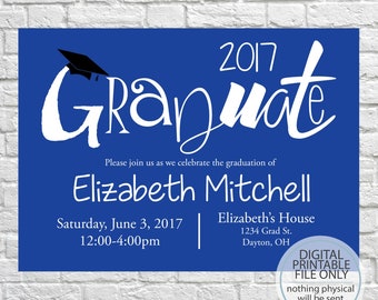 Combined graduation party invitation graduation open house