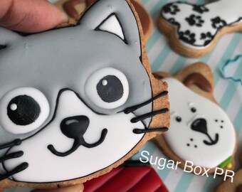 Cat sugar cookies | Etsy