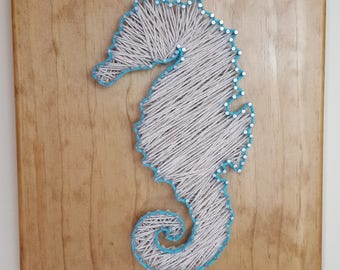 Seahorse string art | Etsy
