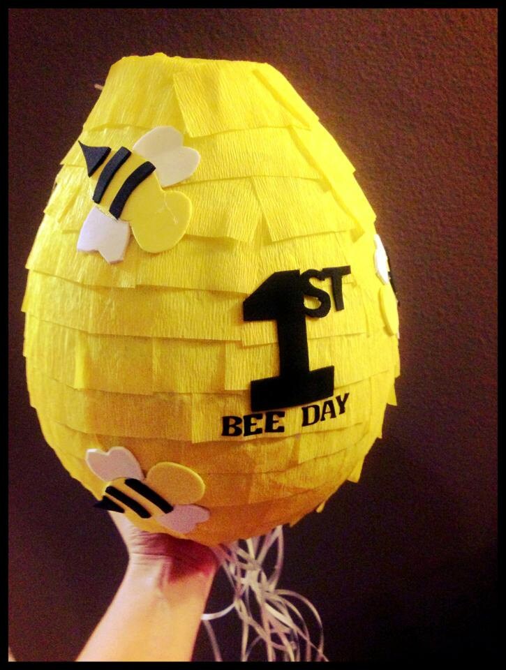 Buzzy Bee Beehive Pinata Personalized