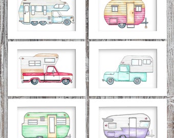 Camper art print | Etsy