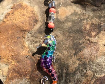 Seahorse keychain | Etsy