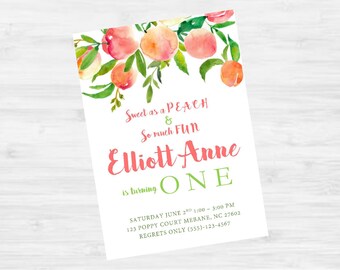Watercolor peach | Etsy