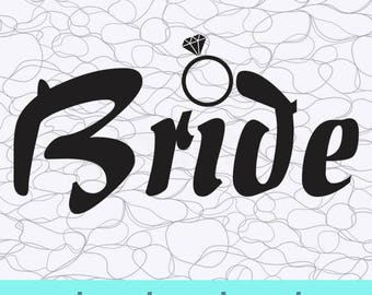 Bride svg bride word art cut file and printable png bride