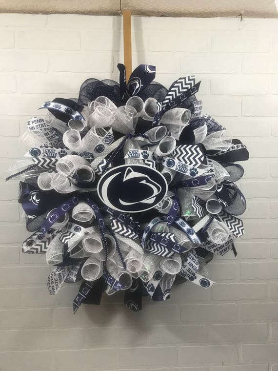 Penn State wreath Penn State deco mesh wreath Penn State