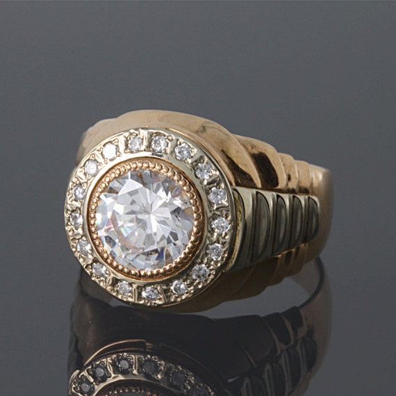 Big men ring Big signet ring Big gold ring Sparkly men