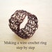 PDF pattern How to crochet a wire ring step by step crochet