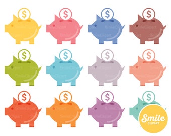 Piggy Bank Digital Clipart