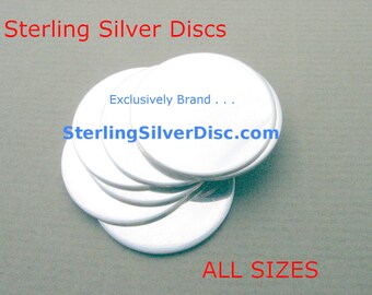 Sterling Discs ALL SIZES Sterling Silver Discs Hand Stamping