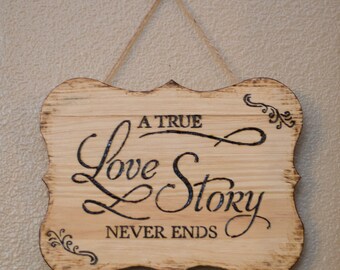 Wood burned sign | Etsy