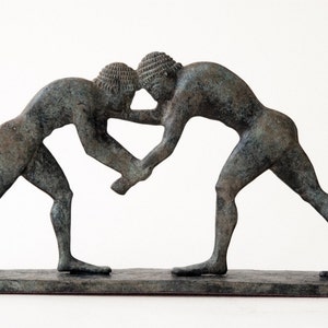 Metal Art Sculpture, Discus Thrower Athlete Bronze Figurine (Discobolus ...