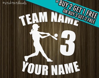 Softball decal | Etsy