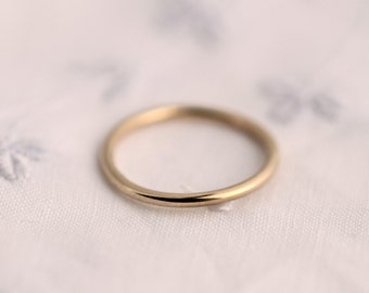 Unique wedding ring simple 14k gold ring