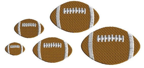 Football Mini Embroidery Design Filled Stitch 5 sizes