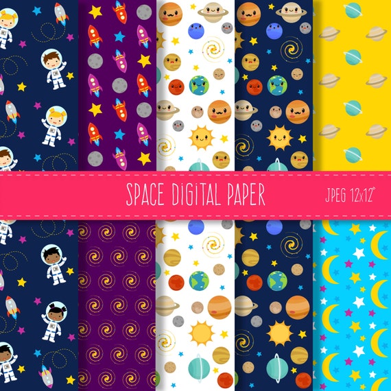 Space Digital Paper / Solar System Digital Papers / Space