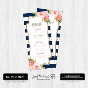 Quinceanera menu | Etsy