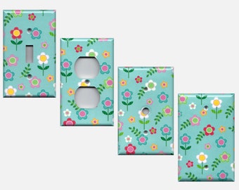 Floral switch plate | Etsy