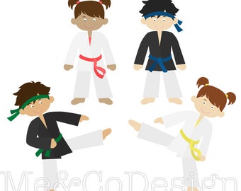 Martial arts clipart | Etsy
