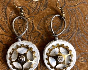 Cog earrings | Etsy