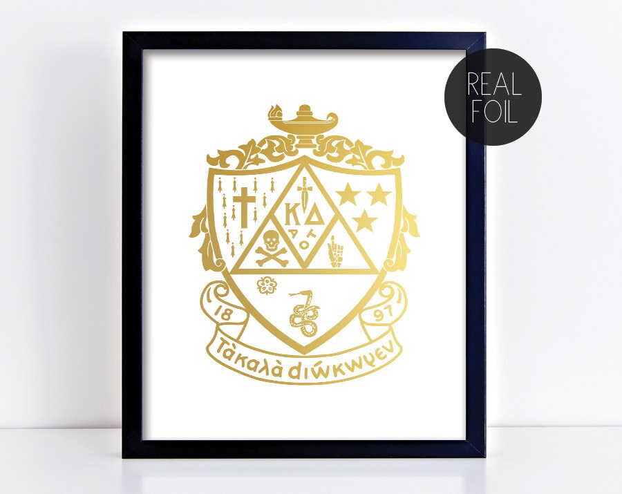 KD Kappa Delta Crest Foil Print Genuine Foil Print