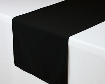 Black table runner | Etsy