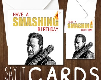 Walking dead card | Etsy