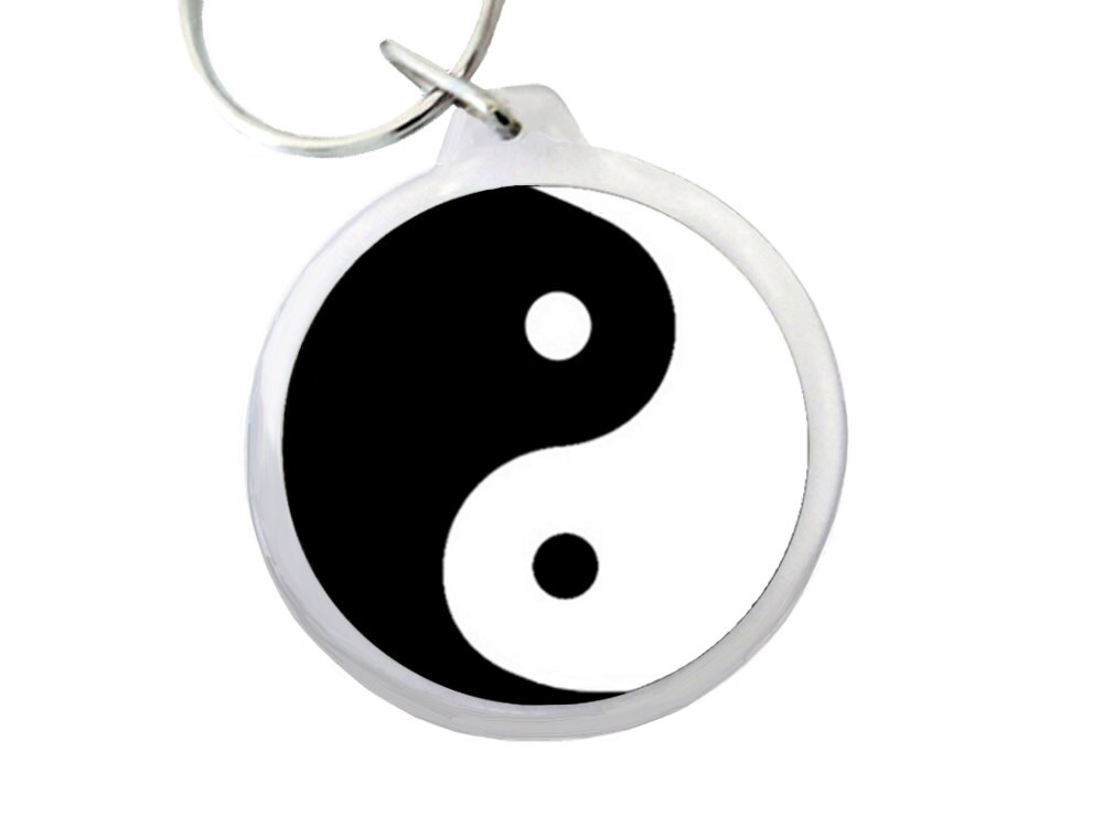 YIN YANG Keyring 1.75 Awesome Keychain with Ancient