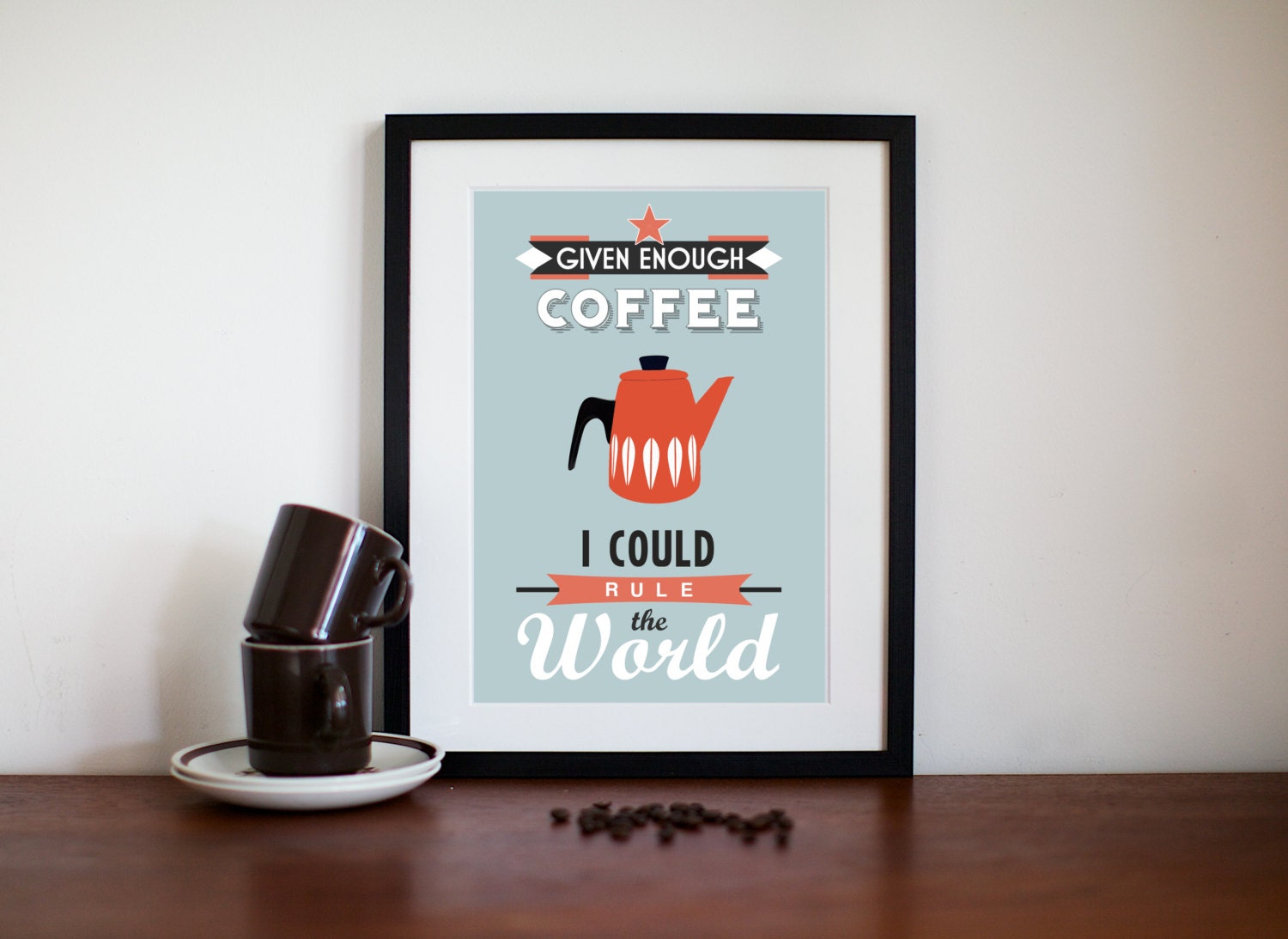 Coffee Print Coffee Poster Kitchen Wall Art Coffee Decor